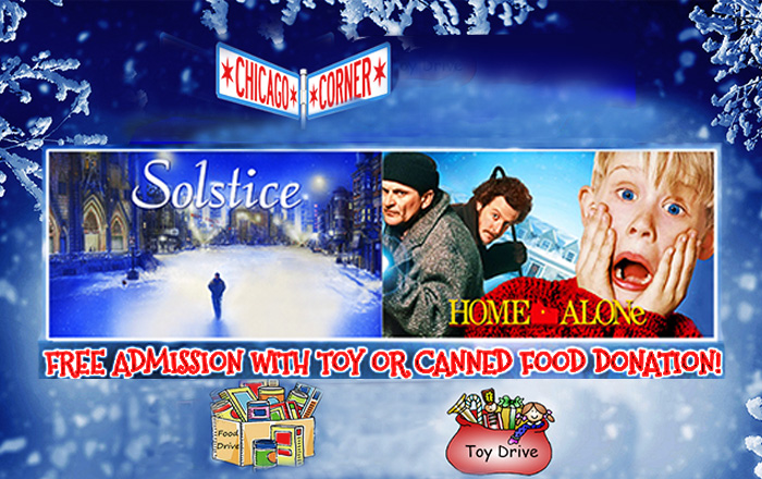 Chicago Corner hosts holiday food and toy drive and double feature ...